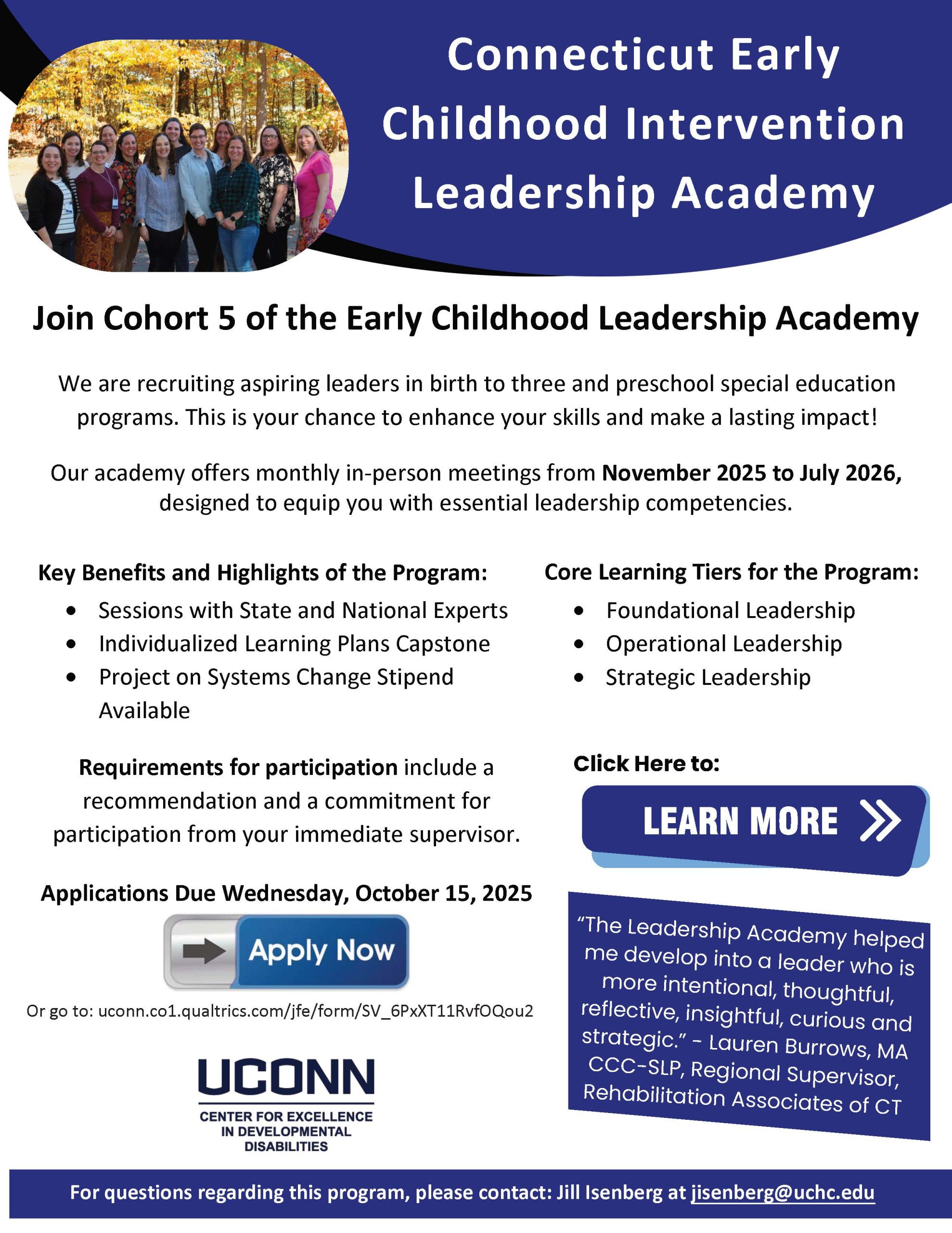 Apply Now: Cohort 5 of the Early Childhood Leadership Academy ...